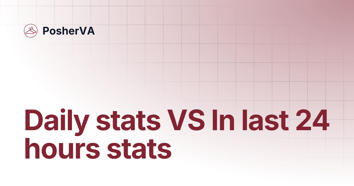 Daily stats VS In last 24 hours stats | PosherVA
